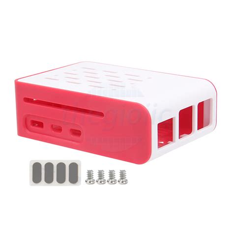 Hộp Nhựa Raspberry Pi 5 Màu Trắng Đỏ Kích Thước 95x64x32mm