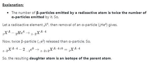 A Radioactive Nucleus Parent Emits One Alpha And Two Beta Particles And Then The Babe