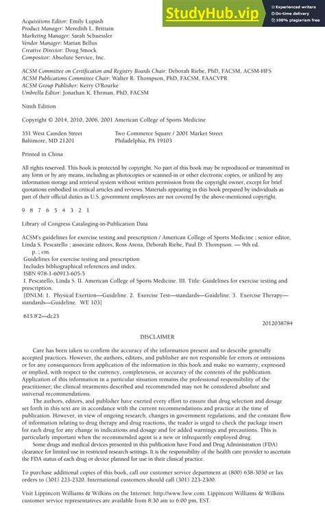 Acsm Guidelines Pdf