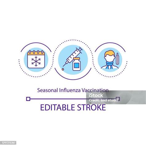 계절인플루엔자 예방 접종 컨셉 아이콘 계절에 대한 스톡 벡터 아트 및 기타 이미지 계절 독감 예방접종 감기와 독감 Istock