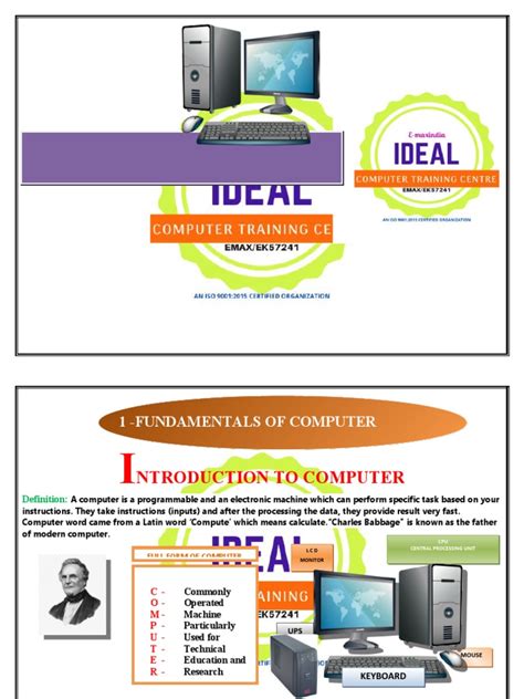 Ideal Computer Ccc Notes Download Free Pdf Computer Data Storage