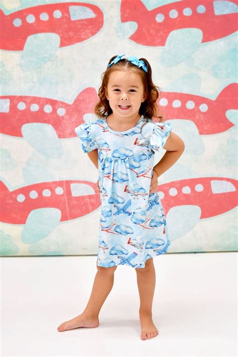 Airplane Milk Silk Flutter Dress Etsy