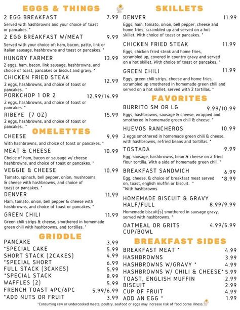 Menu At Two Sisters Cafe Florence