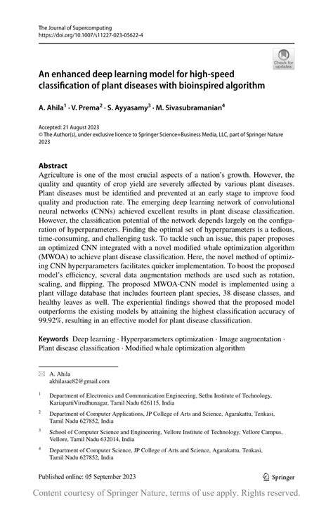 An Enhanced Deep Learning Model For High Speed Classification Of Plant