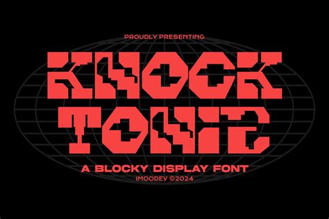 Knock Tonic Blocky Futuristic Font A Slab Serif Font By Imoodev