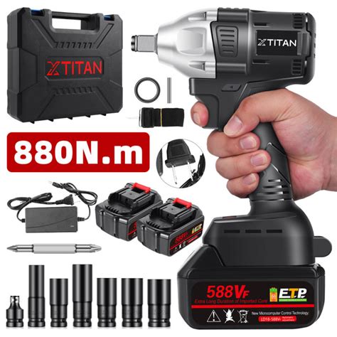 CODXTITAN 1888VF 12 0AH 6 0AH Brushless Electric Impact Wrench Cordless Electric Wrench