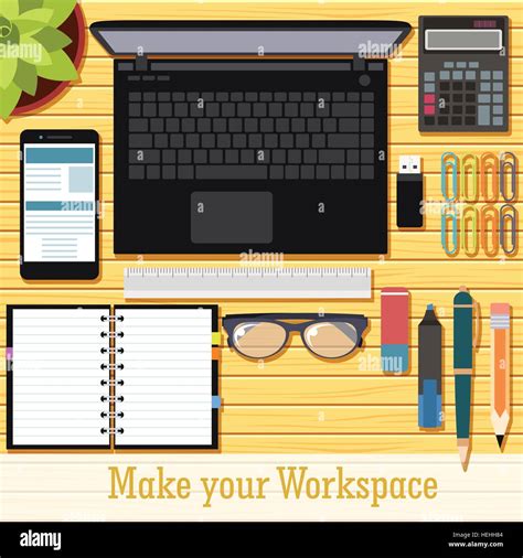 Make Your Workspace Banner7 Stock Vector Image Art Alamy