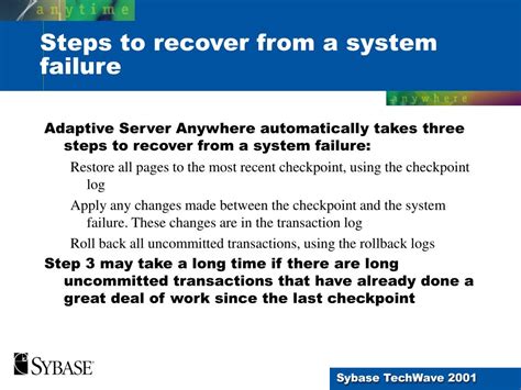 PPT EM Backup And Recovery Of SQL Anywhere Tips And Techniques PowerPoint Presentation ID