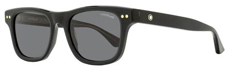Montblanc Soft Rectangular Sunglasses Mb0254s 001 Black 53mm Stepani