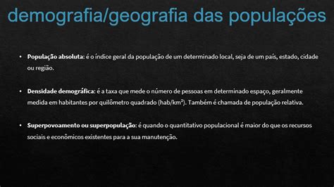 Demografia E Transição Demográfica Ciências Humanas E Sociais Aplicadas