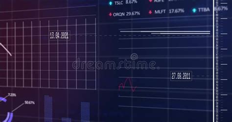 Digital Finance Dashboard Displaying Flat Animated Grid Chart
