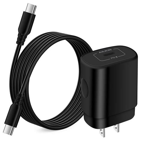 Ailkin Pd 25w Usb C Charger Block With 6ft Cable Fast Charging Adapter