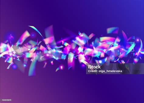 보케 효과 네온 반짝이 추상적 인 배경을 흐리게합니다 밝은 호일 홀로그램 색종이 빛나는 프리즘 디지털 아트 퍼플 레트로 글리터 블루 보케 효과 2021년에 대한 스톡 벡터