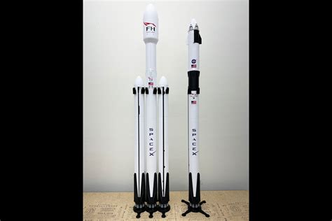 2 Models Set Spacex Falcon 9 Demo 2 And Falcon Heavy 172 Etsy