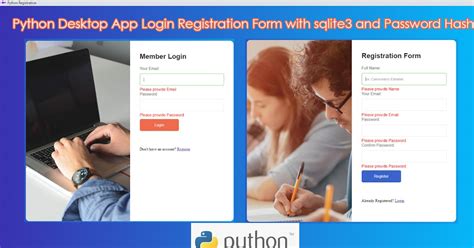 Python Desktop App Login Registration Form With Sqlite3 And Password