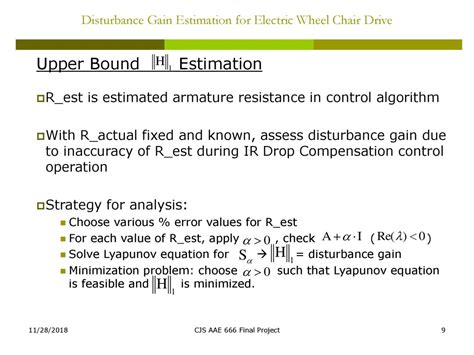 disturbance gain analysis of electric drive system on wheelchair ppt