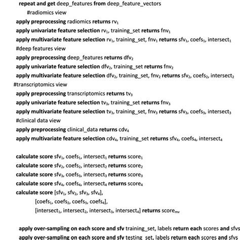 A Simplified Snippet Of Pseudo Code For The Multi View Pipeline And Download Scientific Diagram