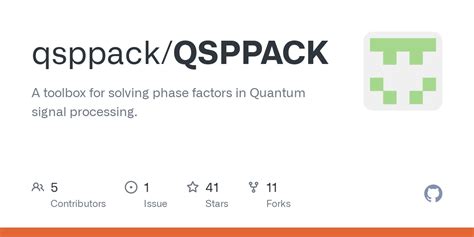 Github Qsppackqsppack A Toolbox For Solving Phase Factors In Quantum Signal Processing
