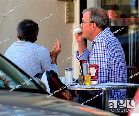 Jeremy Clarkson Seen Smoking And Having A Coffee Outside At Harry