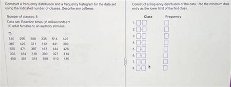 Solved Construct A Frequency Distribution And A Frequency Chegg Com