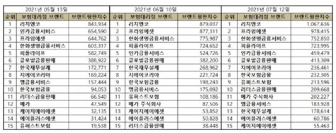 독립 보험대리점 Ga 브랜드평판 7월 빅데이터 분석 1위는 리치앤코