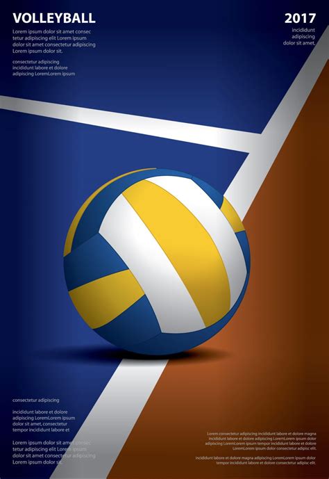Free Volleyball Tournament Poster Template Design Vector Volleyball