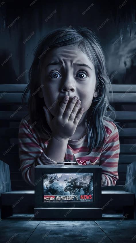 Scared Girl Shocked By News Premium Ai Generated Image