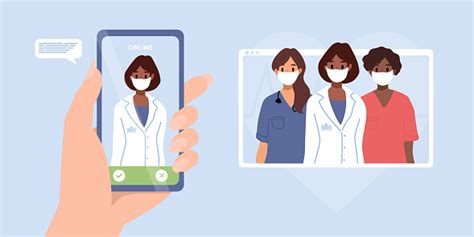 여성 치료사와 스마트 폰 화면 메신저 브라우저 창 온라인 상담에서 화상 통화 벡터 배너 템플릿입니다 의사에게 물어보십시오 온라인