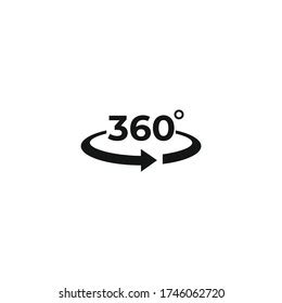 360 Degree Icon Vector Design Templates Stock Vector Royalty Free