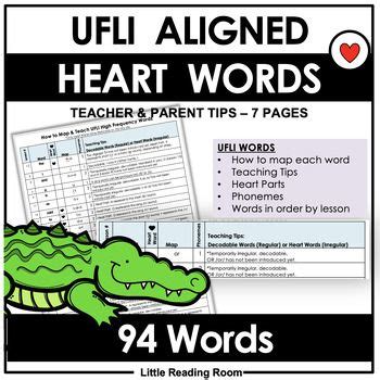 UFLI Heart Words Teaching Guide Teaching Teaching Guides Heart Words