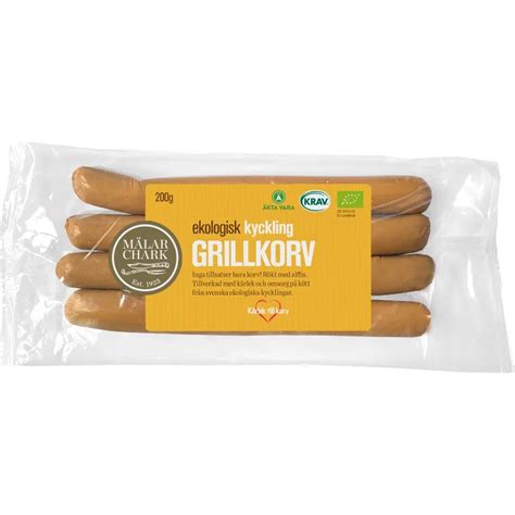 Kycklingkorv KRAV g Mälarchark Handla mat online från din lokala ICA butik