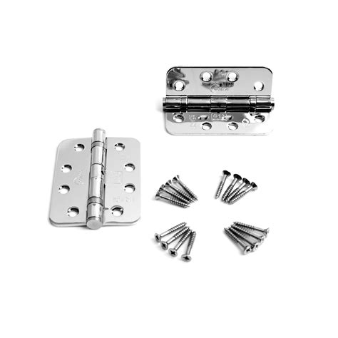 Polished Chrome 102mm 4 Grade 13 Radius Steel Bb Hinges 3 Included Timber Staircases