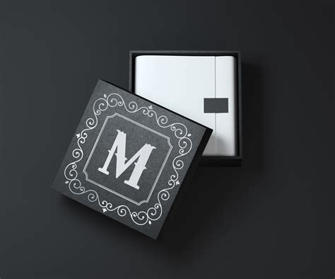 Square Box Mock Up On Yellow Images Creative Store