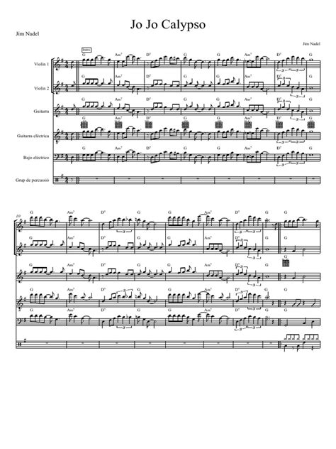 Jo Jo Calypso Partitura Completa Pdf Formes Musicales Compositions Musicales
