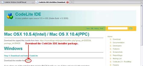 CodeLite Windows Install Manual