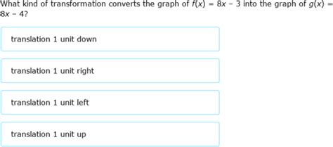 IXL Describe Linear Transformations Algebra Practice