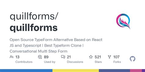 Github Quillformsquillforms Open Source Typeform Alternative Based