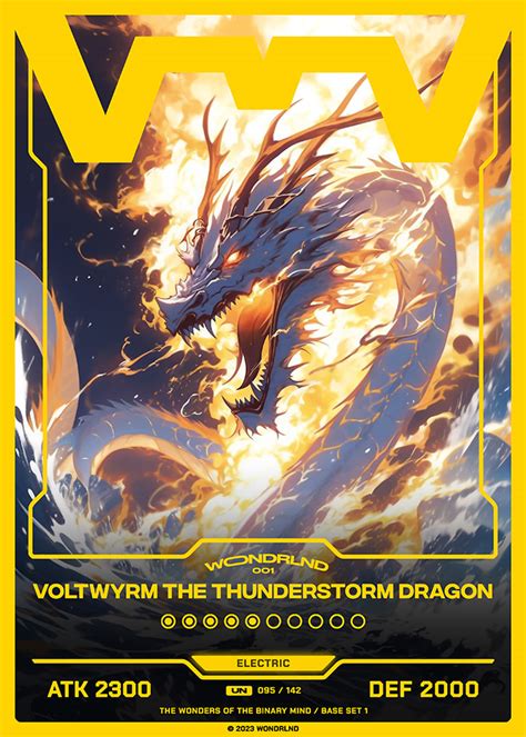 Voltwyrm The Thunderstorm Dragon Wondrlnd Trading Card Game
