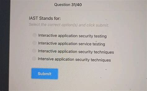 Question Iast Stands For Select The Studyx