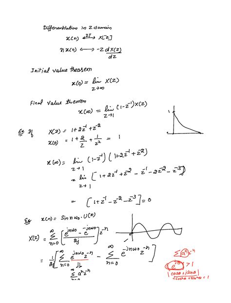 Note Jan Notes Of Z Transform Digital Signal Processing