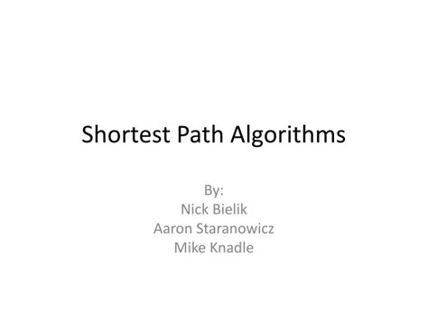 ppt shortest path algorithms powerpoint presentation free download