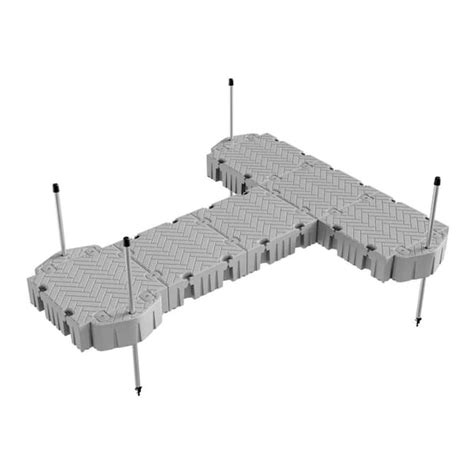 Tommy Docks Flexx 16 Ft T Shaped Floating Dock Package With Pipe Guides Tdfxt 1612 Pg The