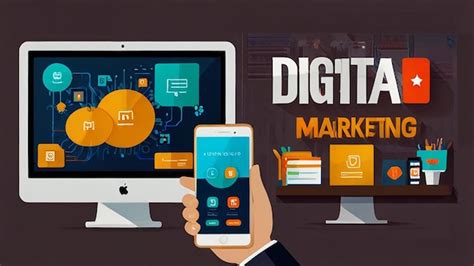 Marketing Modern Flat Concept For Web Banner Design Premium AI