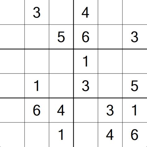 Easy 6 By 6 Sudoku Free Printable Templates
