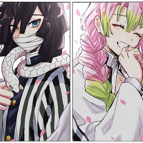 24 Obanai And Mitsuri Manga Feriahcallie