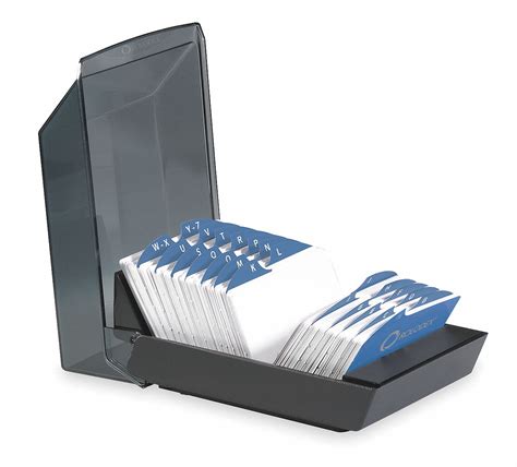 Business Card File Tray 500 Ct Plastic Grainger