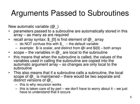 Ppt Perl Subroutines For Sorting Powerpoint Presentation Free