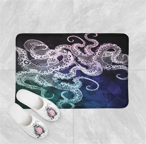 Midnight Octopus Shower Curtains And Optional Bath Mats Ink And Rags