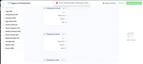 Access Denied Wsprojectcreate While Edit And Save Bp In Mobile Beta Version App 9171 Bug
