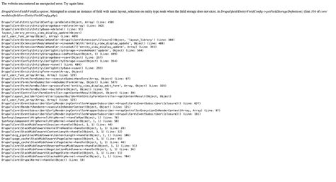 Disabling Layout Builder Library For A Bundle Throws Fieldexception